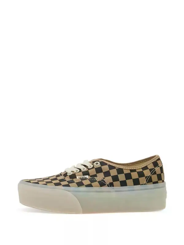 VANS Authentic Platform Checkered Sneakers - Neutrals