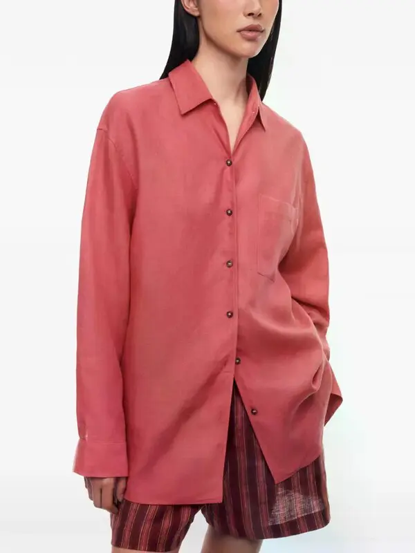 12 STOREEZ Patch-pocket Linen Shirt