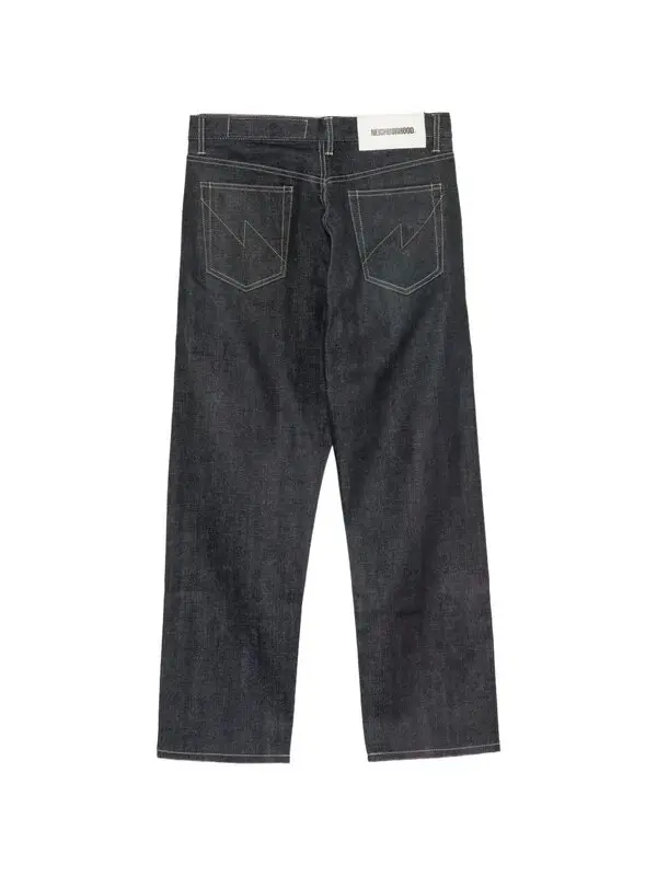 NEIGHBORHOOD Embroidered-logo Straight-leg Jeans