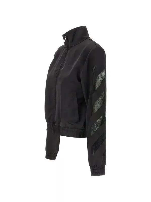 Off-White Diagonals Lace Satin Track Jacket