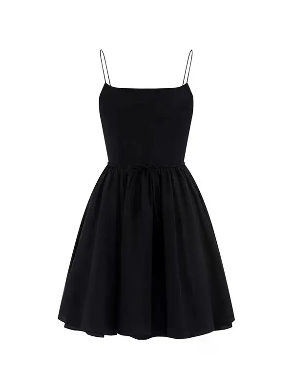 12 STOREEZ Orchard Bow-detail Flared Mini Dress - Black