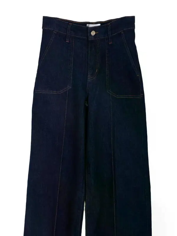 FRAME Le Slim Palazzo Pintuck-pocket Jeans