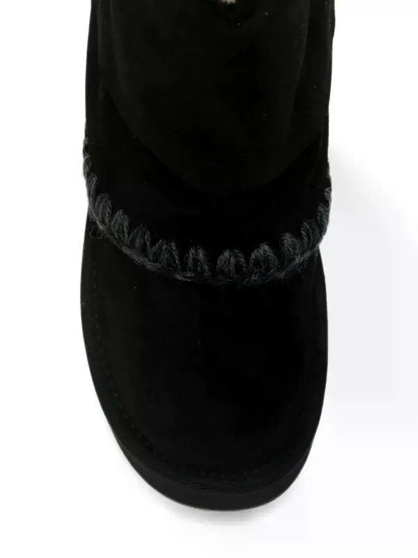Mou Crochet-trim Bow-detail Boots