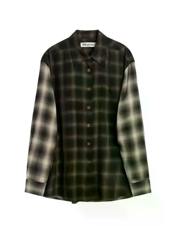 Our Legacy Favourite Check-print Shirt - Grey