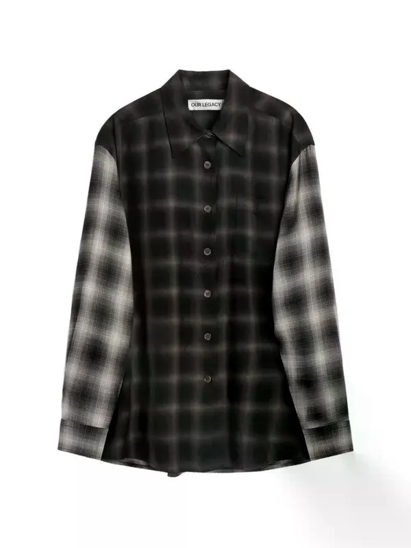 Our Legacy Check-print Shirt - Grey