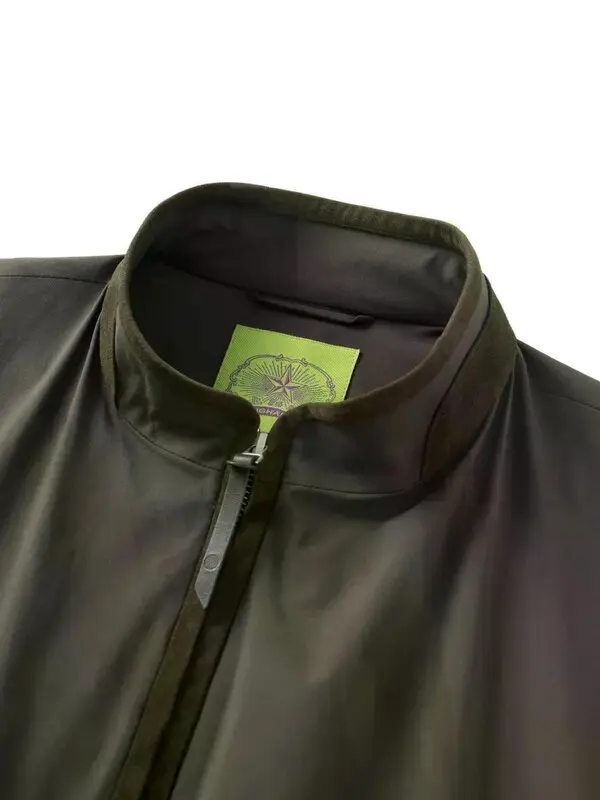Shanghai Tang Mandarin Contrast-trim Zip-up Jacket