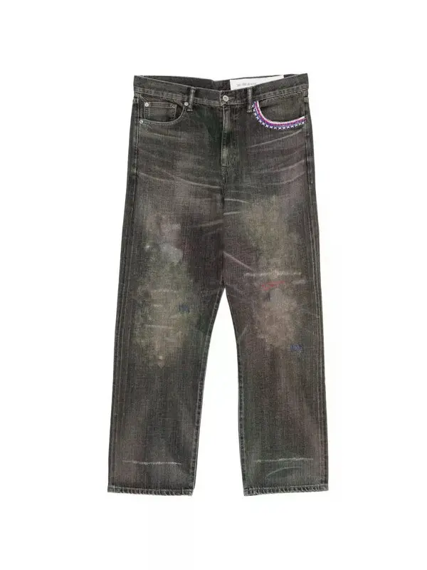 NEIGHBORHOOD Beaded Distressed Jeans