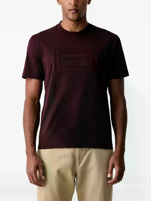 Lacoste Embossed Logo-patch T-shirt - Red