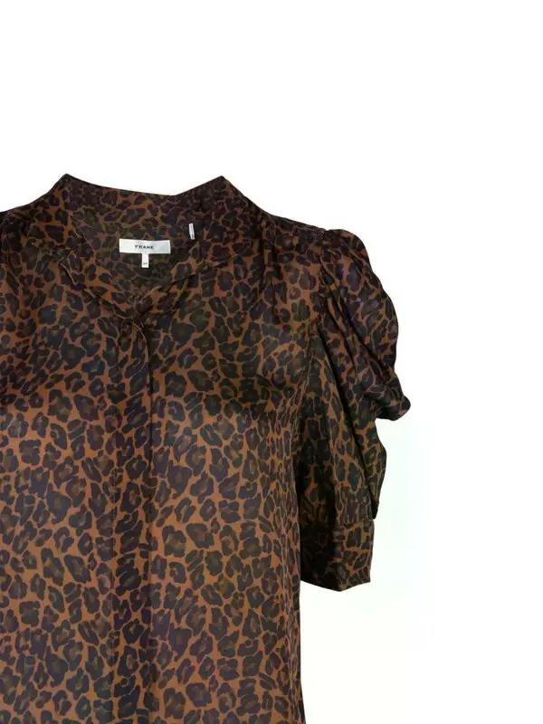 FRAME Gillian Leopard-print Top