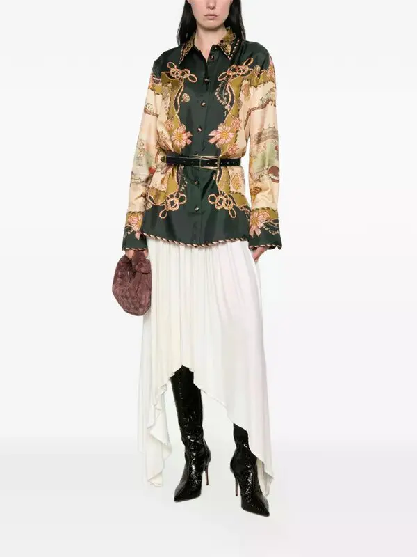 Zimmermann Valiant Graphic-print Silk Shirt
