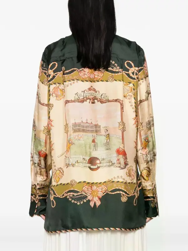 Zimmermann Valiant Graphic-print Silk Shirt