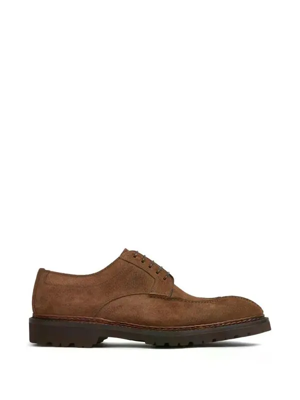Bontoni Lace-up Suede Shoes - Brown