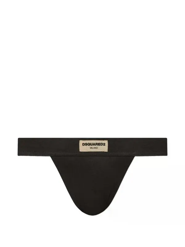 Dsquared2 Logo-patch Thong - Black