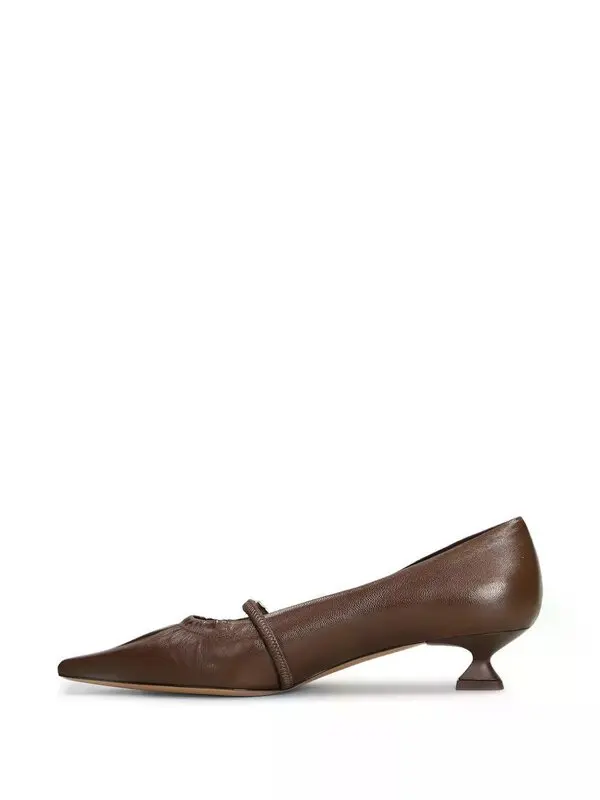 THE SELLER Pointed-toe Buckled Pumps - Brown