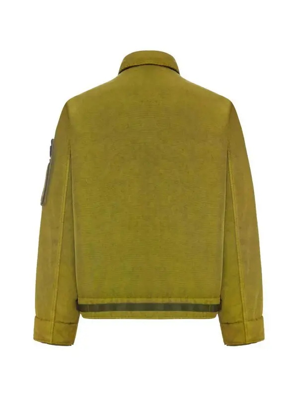 Stone Island Logo-patch Zip-up Jacket - Green