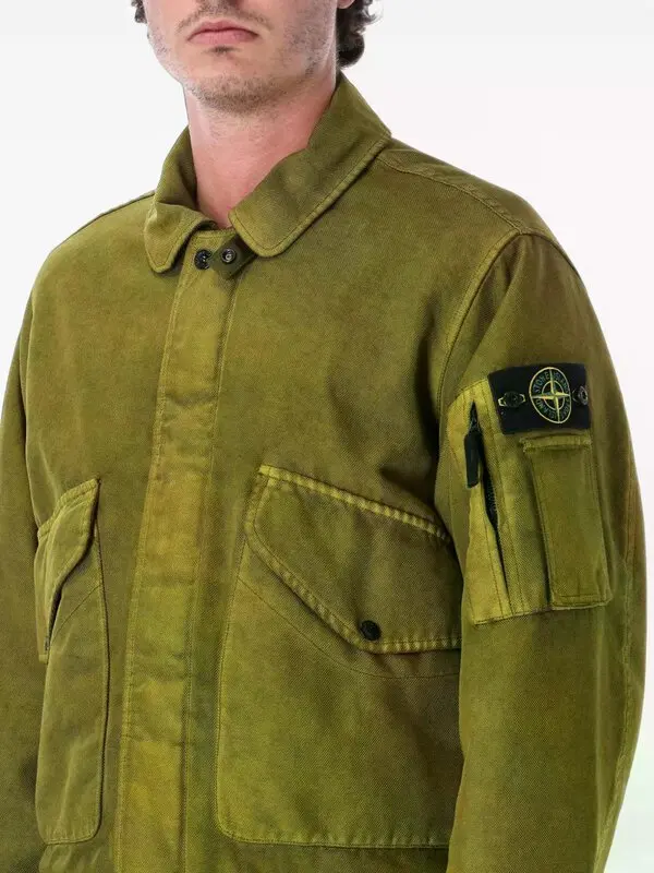 Stone Island Logo Patch Zip-up Jacket