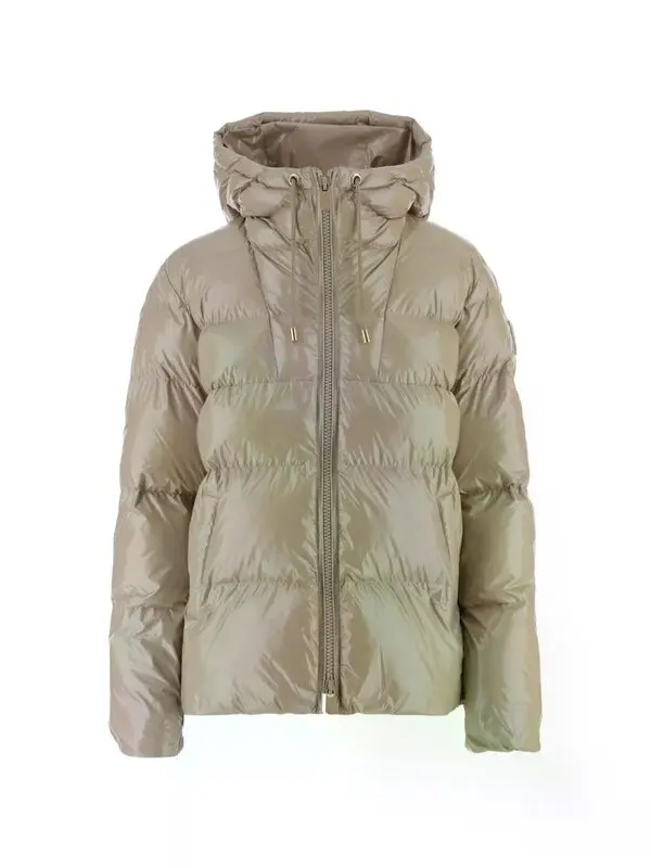 Pinko Quilted Hooded Down Jacket - Neutrals