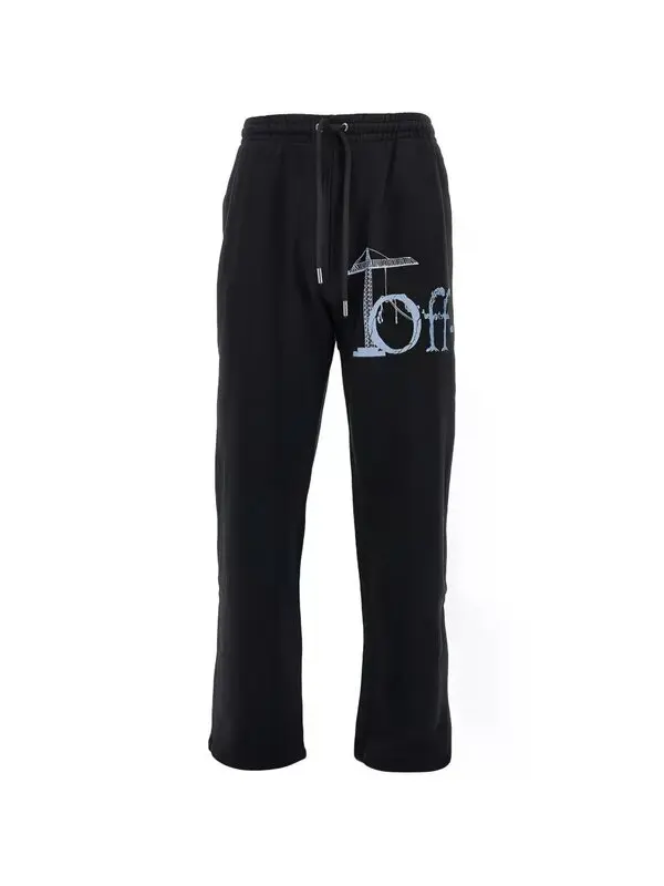 Off-White Spices Arrow Cotton Track Pants - Black