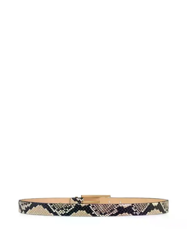 Victoria Beckham Dorian Snake-print Leather Belt