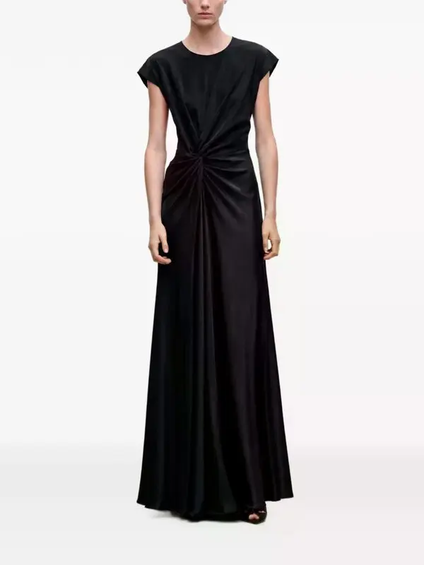 Victoria Beckham Aria Twist-detail Maxi Dress - Black