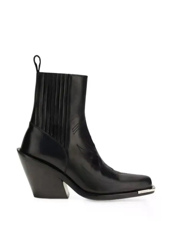 Rabanne Western Ankle Boots - Black