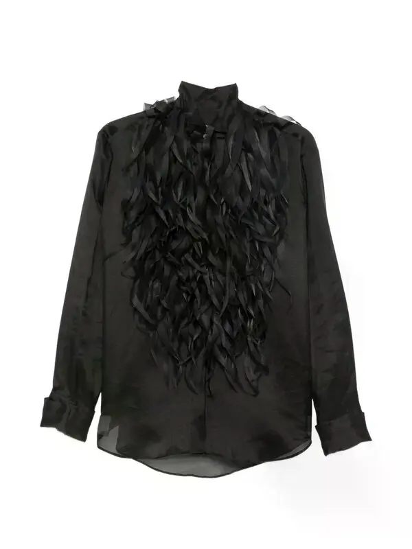 Viktor & Rolf Feather-effect Long-sleeve Shirt - Black