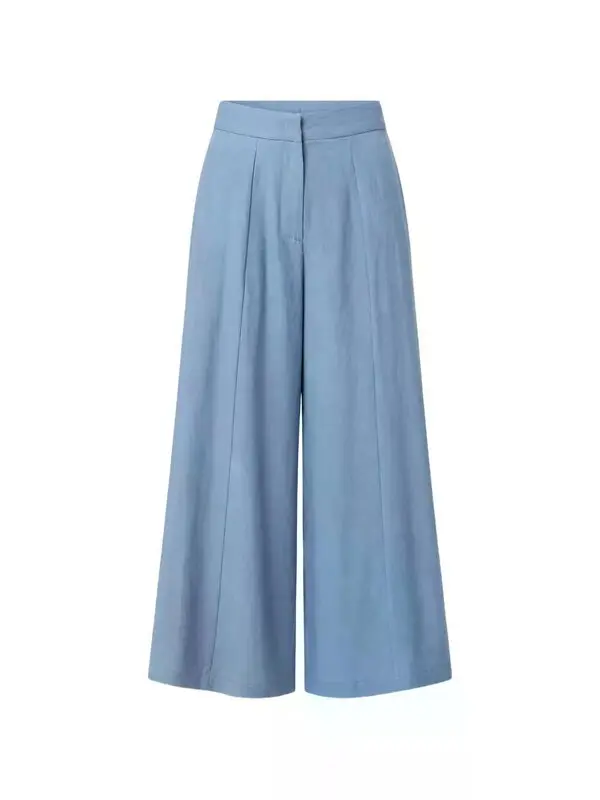 MEIMEIJ Dart-detail Wide-leg Trousers - Blue