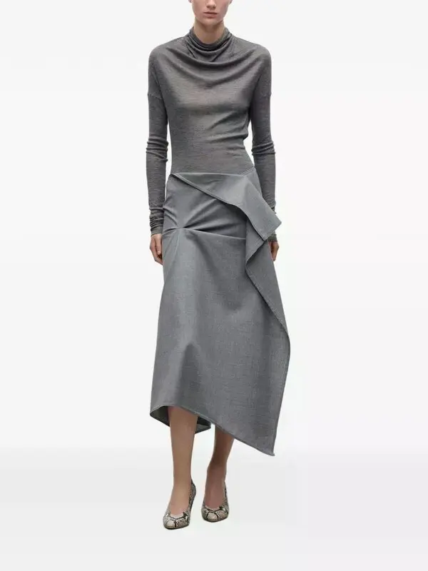 Victoria Beckham Draped Long-sleeve Top