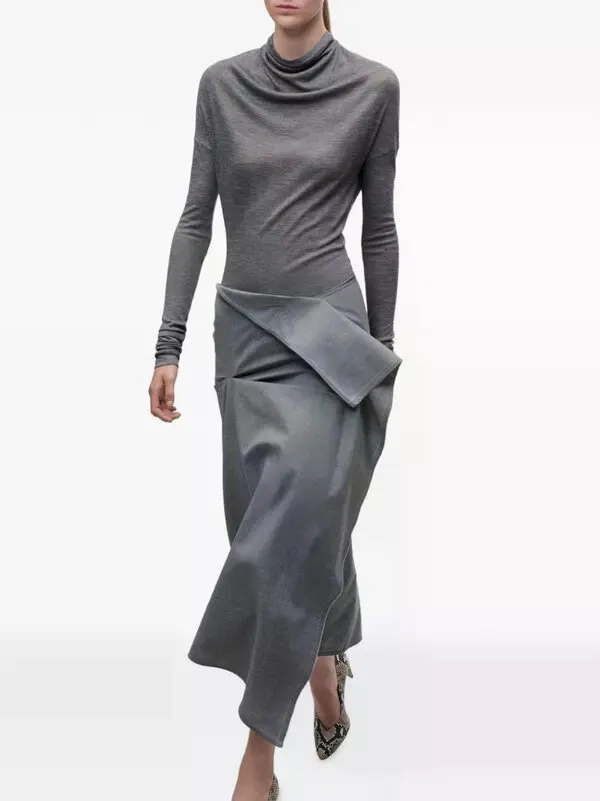 Victoria Beckham Draped Long-sleeve Top