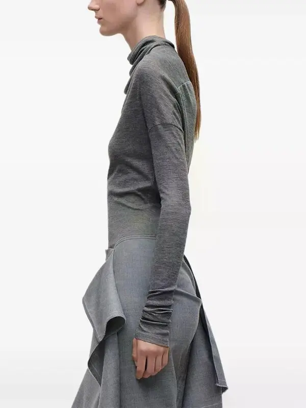 Victoria Beckham Draped Long-sleeve Top