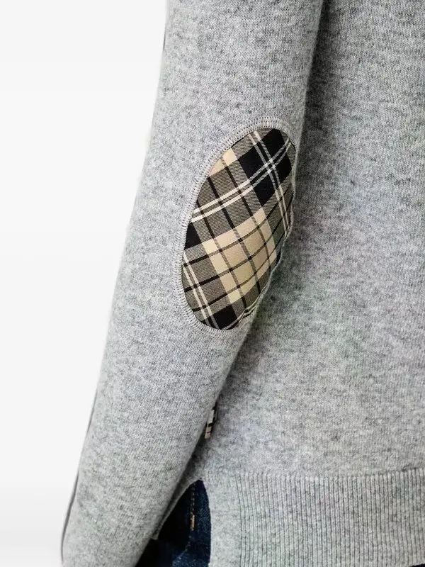 Barbour Pendle Tartan-patch Roll-neck Sweater