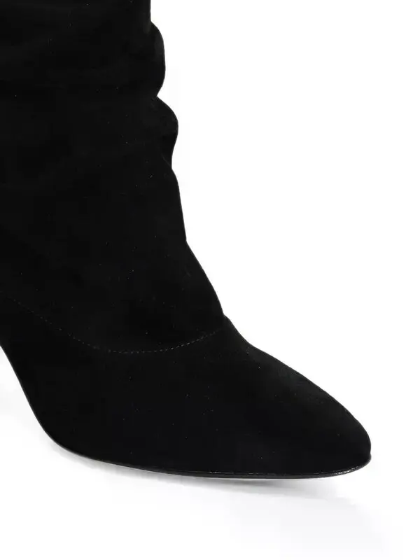 THE SELLER Leather-trim Suede Ankle Boots
