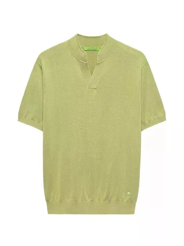 Shanghai Tang Mandarin Silk Short-sleeve T-shirt