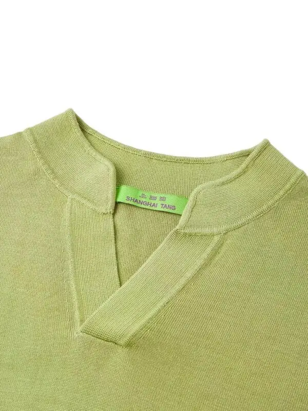 Shanghai Tang Mandarin Silk Short-sleeve T-shirt