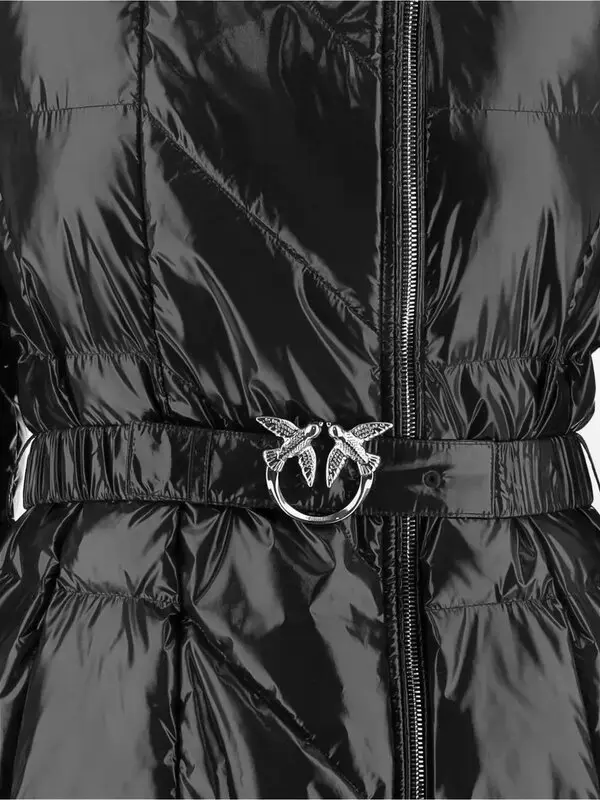 Pinko Love Birds Belted Puffer Coat