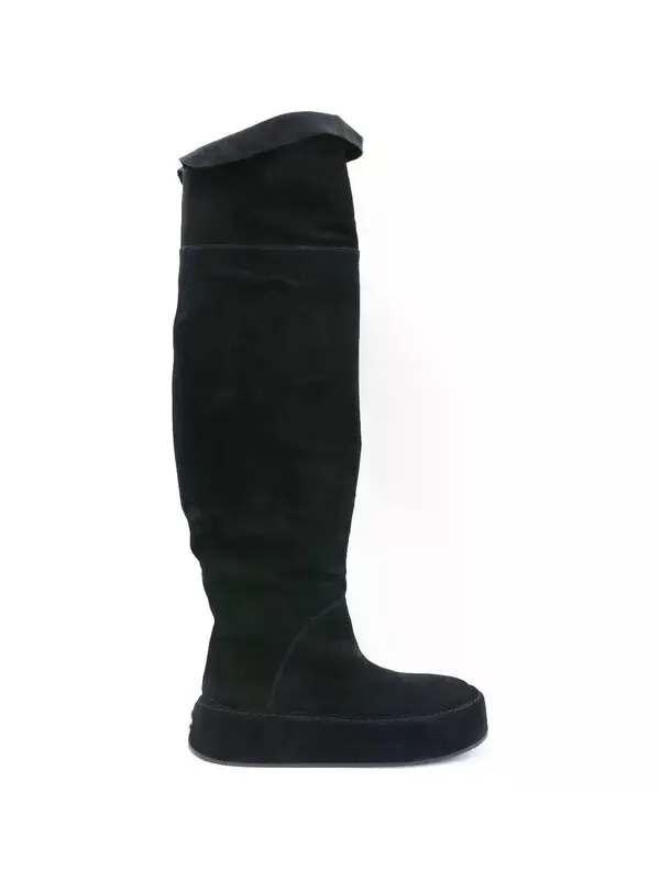 Casadei Over-the-knee Platform Boots - Black