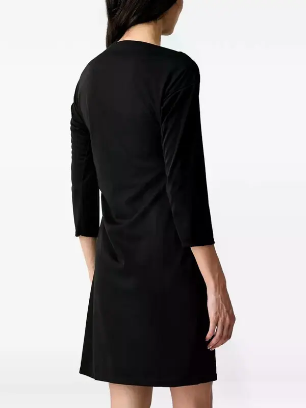 MORGAN Asymmetric Neck Gathered Waist Mini Dress