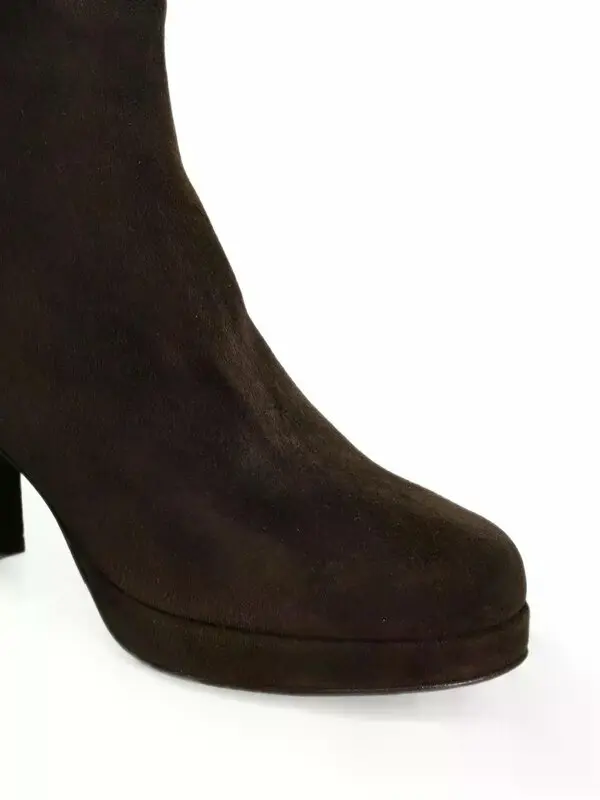 THE SELLER Suede Platform Ankle Boots