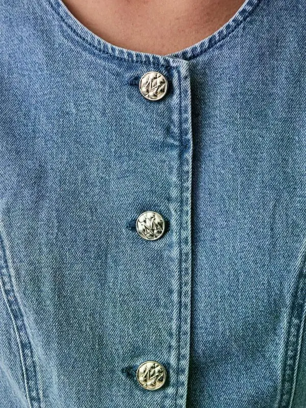MORGAN Button-up Denim Top