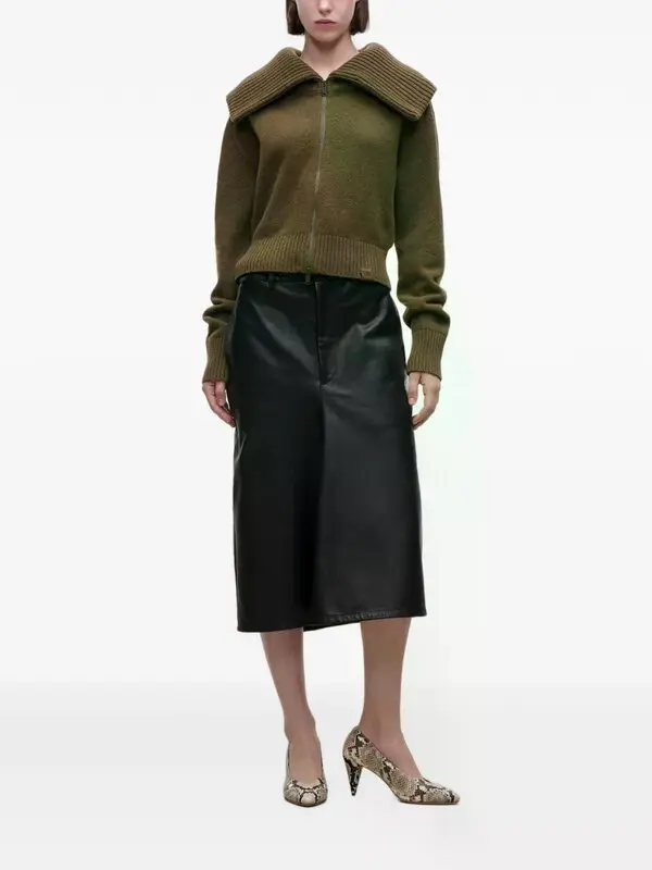 Victoria Beckham Wide-collar Zip-up Cardigan