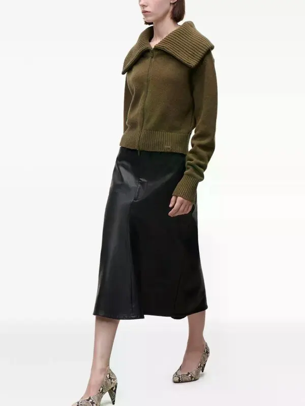 Victoria Beckham Wide-collar Zip-up Cardigan