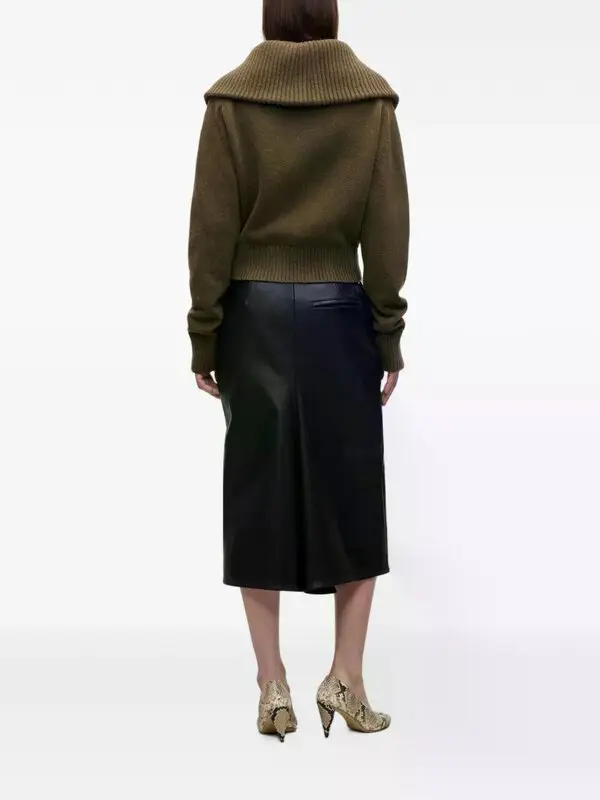 Victoria Beckham Wide-collar Zip-up Cardigan