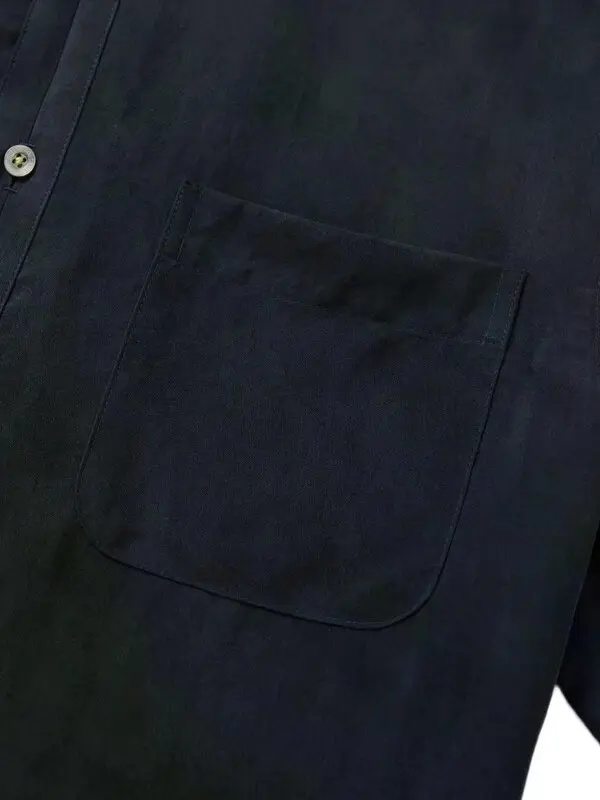 Shanghai Tang Fortune Mandarin-collar Chest-pocket Shirt