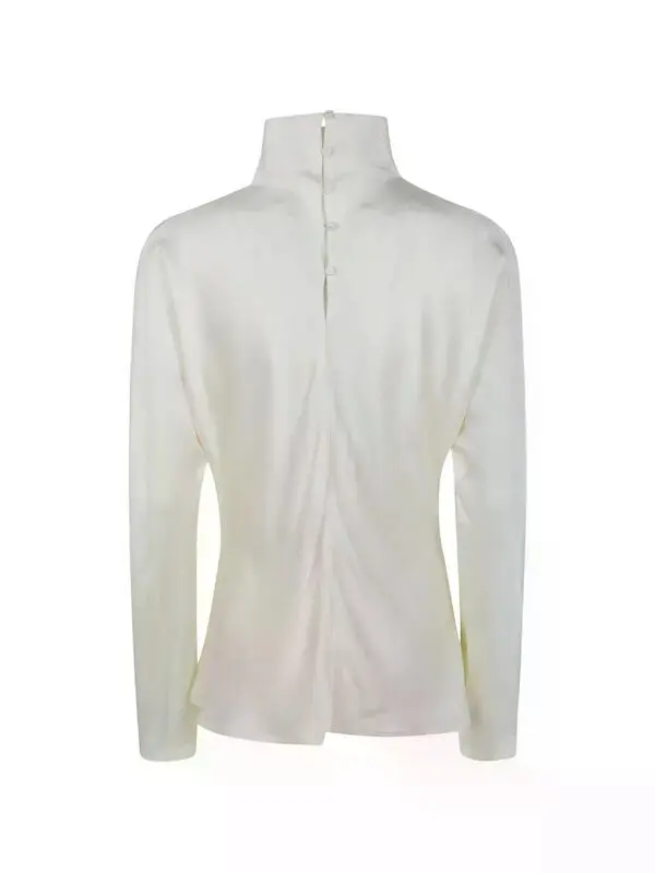 RÓHE High-neck Button-back Top