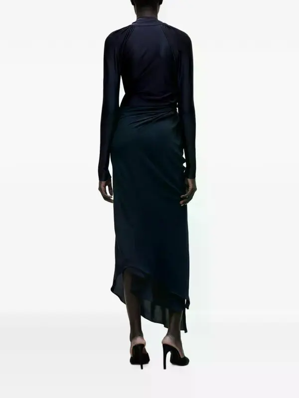Victoria Beckham Lea Knotted-detail Midi Dress - Blue