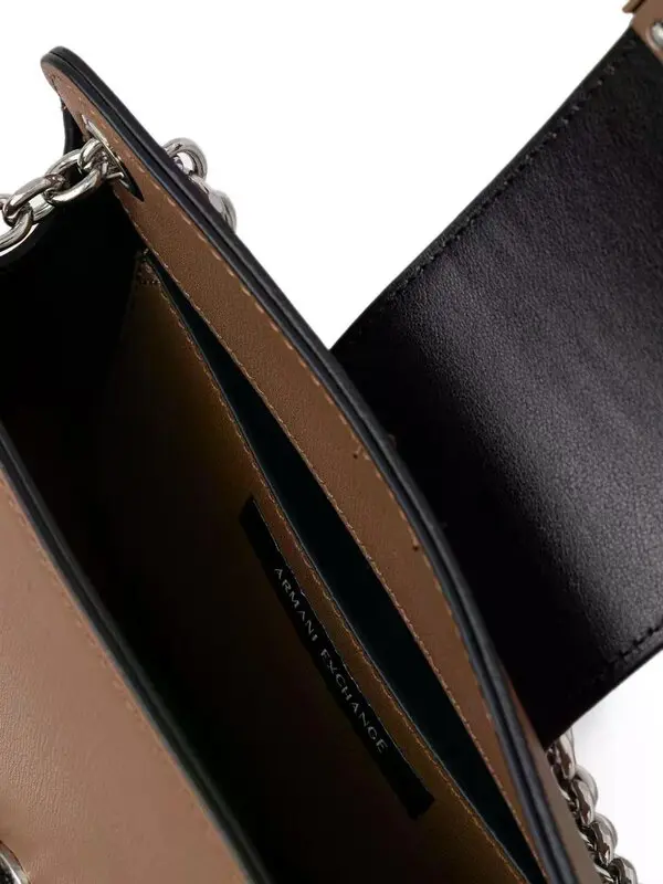 Armani Exchange Logo-plaque Chain-link Cross Body Bag