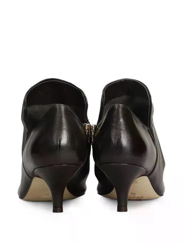 THE SELLER Ruched Pointed-toe Ankle Boots