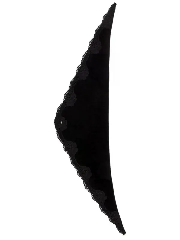 Valentino Garavani Vlogo Lace-trim Scarf - Black
