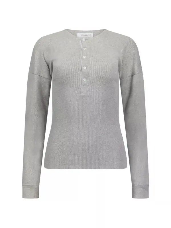 Victoria Beckham Button-fastening Ribbed Sweatshirt