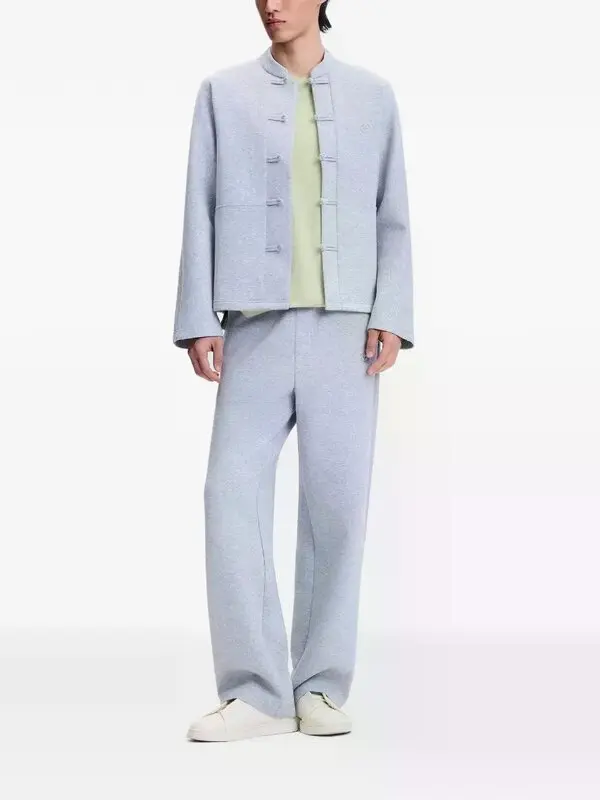 Shanghai Tang Frog-fastening Logo-embossed Jacket